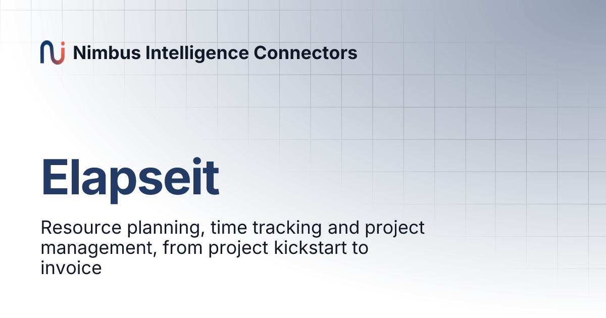Elapseit | Nimbus Intelligence Connectors